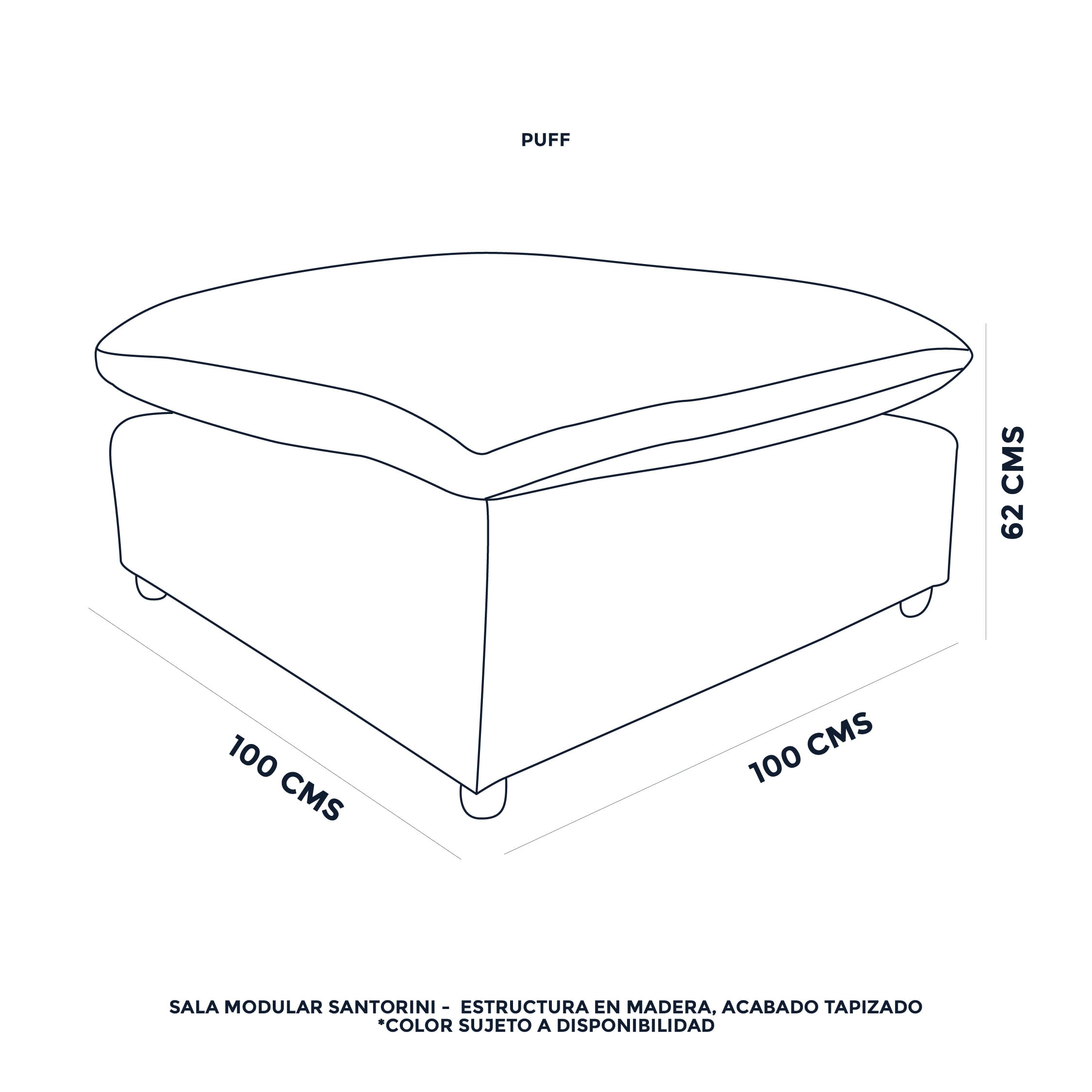 Puff Santorini Verdi Ivory
