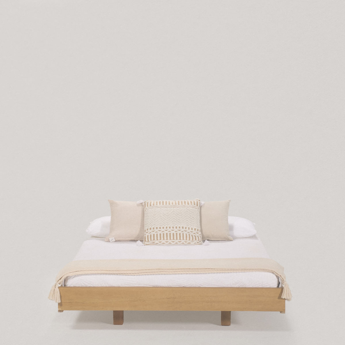 Set Dormitorio Boston Beige Con Colchon
